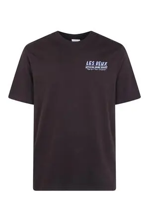LES DEUX T-shirt Cotton 100% "record - Brown