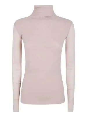D.exterior Turtleneck Sweater In Polyamide - Beige