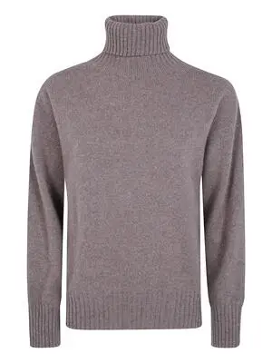 D.exterior Sweater Cashmere Turtleneck - Brown