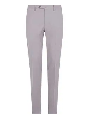 PT TORINO Tailored Polyester Wool Blend Trousers - Gray