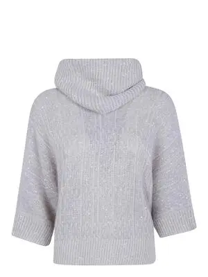 D.exterior Sweater Cowl Neck "galles - Gray