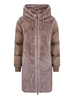 BETTA CORRADI Hooded Coat - Brown