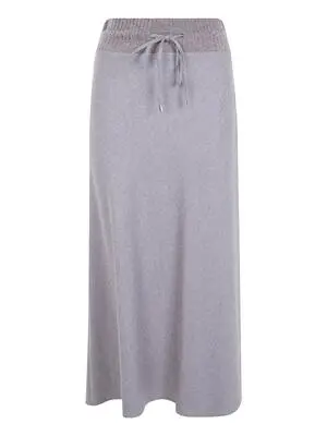 D.exterior Skirt Flared "flannel - Brown