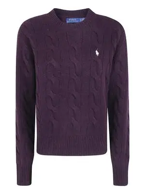 Polo Ralph Lauren Sweater Pullover "costruzione Wool Cashmere - Pink