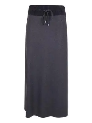 D.exterior Skirt Flared "flannel - Brown