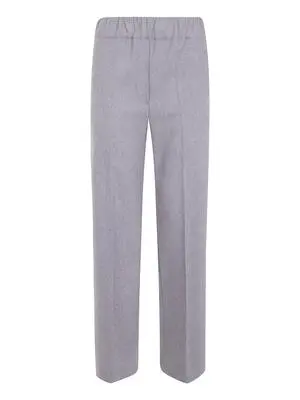 D.exterior Wide Leg Flannel Trousers - Brown