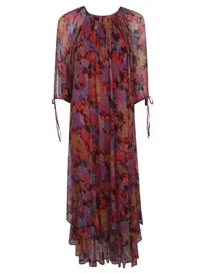 Rixo Dress Floral Red "hayden - Multi