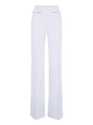 ELISABETTA FRANCHI Elisabetta Franchi Ivory Pleated Trousers