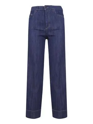 WHYCI WHY CI Cotton Blue Five-Pocket Trousers