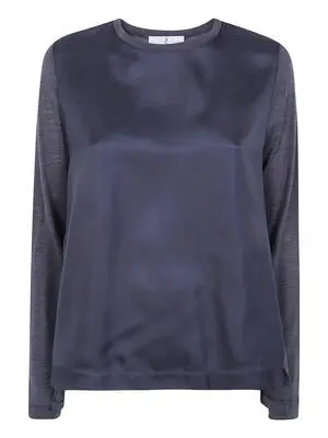 WHYCI Round Neck Wool T-shirt - Gray