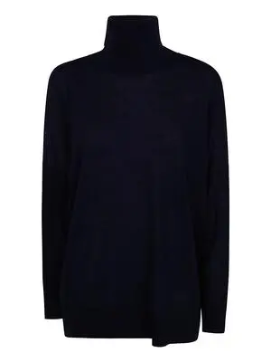 LABORATORIO Sweater High Neck "oversize High Neck Pulllover - Blue