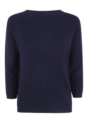Fabiana Filippi Lurex Boatneck Sweater - Blue