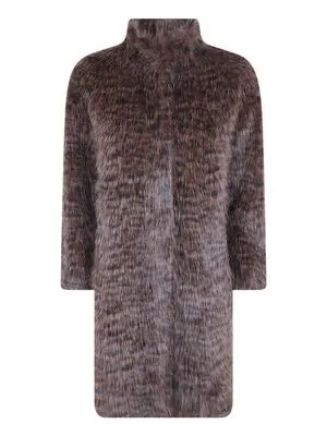 BETTA CORRADI High Neck Coat - Black
