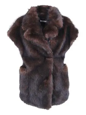 Liviana Conti Fur Vest - Black