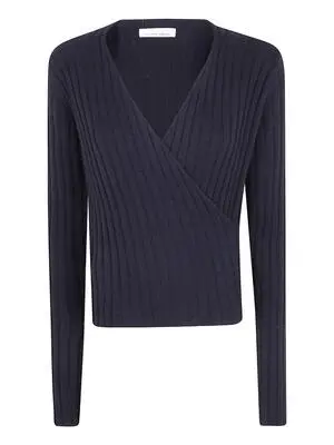 LIVIANA CONTI LIVIANA CONTI Cashmere Blend Ribbed Wrap Sweater