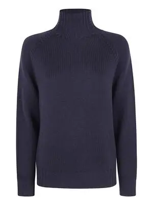 Rossopuro Wool Turtle Neck Sweater - Black