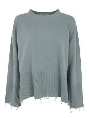 LABORATORIO Wool Sweater With Cut Out Detail - Green