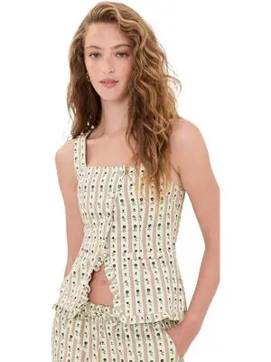 HOUSE OF SUNNY Vintage Rose Top - Multi Stripe