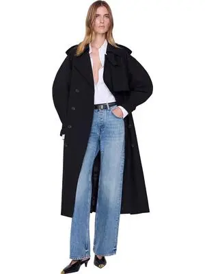 ANINE BING Pascale Maxi Trench Coat - Black