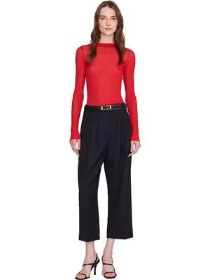 ANINE BING ANINE BING Tiana Sweater - Refined Long-Sleeve Knit Tango Red