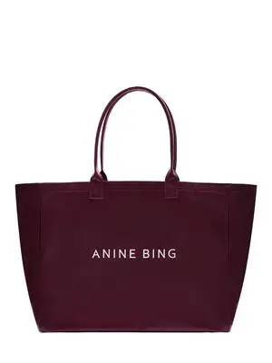 ANINE BING ANINE BING Leo Coated Canvas Tote Bag Fig