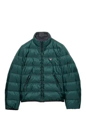 Prada Medium-weight Re-nylon Down Jacket - Green
