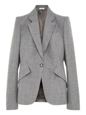 Alexander McQueen Wool Pinstripe Single-breasted Jacket - Grey