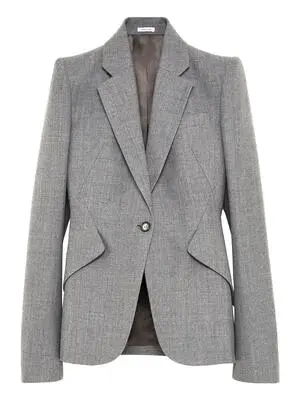 Alexander McQueen Wool Pinstripe Single-breasted Jacket - Grey