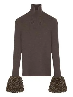 ALEXANDER MCQUEEN Knit Feathers Top