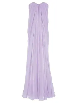 Alexander McQueen MCQUEEN Bustier Evening Dress Lilac