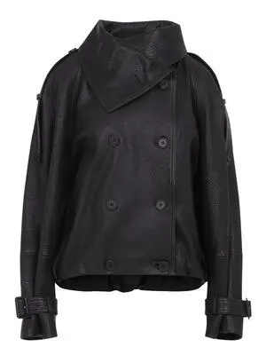 Acne Studios Leather Bomber Jacket - Black