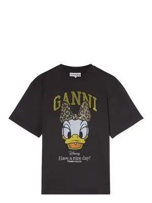 GANNI Black X Disney Daisy Print T-shirt Size Xl - Mixed