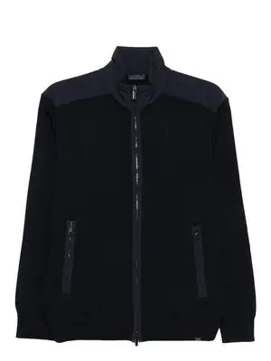 Paul & Shark Soft Cool Touch Wool Zip-up Sweater - Blue