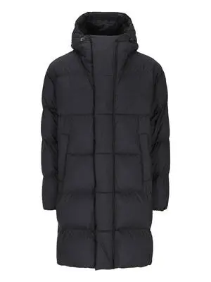 Herno Long Down Jacket With Hood - Grey