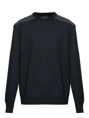 Paul & Shark Soft Cool Touch Wool Sweater With Typhoon Details - Black