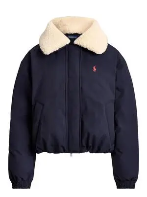 Polo Ralph Lauren Shearling Collar Windbreaker Jacket - Blue