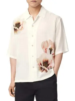 ALLSAINTS Floraison Floral Print Shirt - Ecru