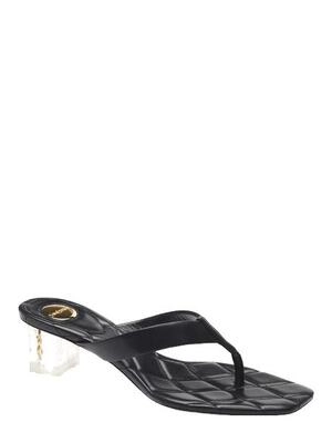 Saint Laurent Plexiglas Cassandre Heel Flip Flop - Nero