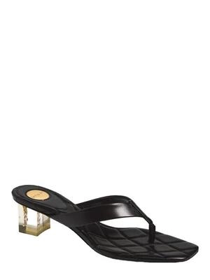 Saint Laurent Plexiglas Cassandre Heel Flip Flop - Nero