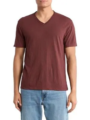 John Varvatos Miles Slub Organic Cotton V-neck T-shirt - Pruce