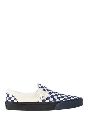 VANS Classic Slip-on Checkerboard Sneakers - Blue