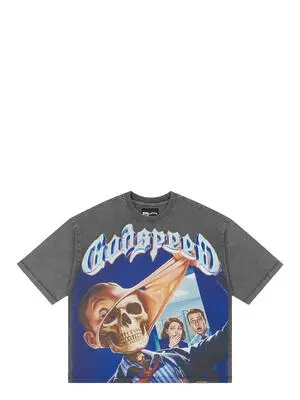 GODSPEED Mask Off" Graphic T-shirt - Grey