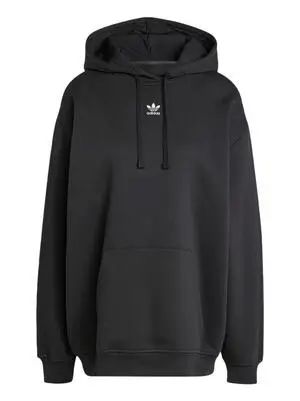 Adidas Essentials Oversized Fleece Hoodie - Black