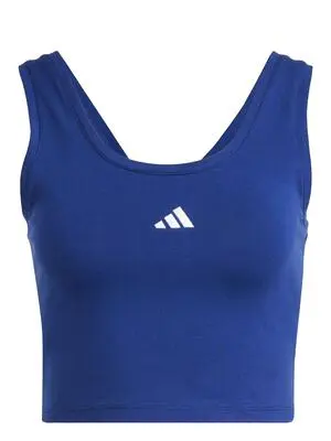 Adidas Essentials Small Logo Cotton Tank Top - Blue
