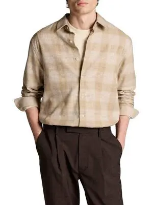 Vince Ballow Plaid Long Sleeve Button-up Shirt - Oatmeal Combo