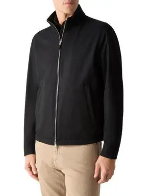Zegna Stand Collar Lightweight Jacket - Black
