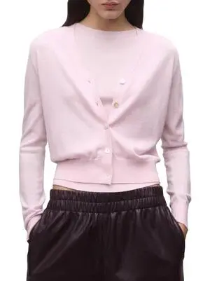 Mango Wool Cardigan - Pink