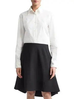 JIL SANDER Cutout Back Cotton Shirt - Seashell
