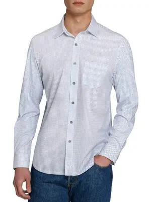 W.R.K Abstract Dot Reworked Dress Shirt - White/navy
