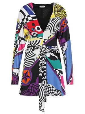 Versace All-over Print Viscose Mini Dress - Multicolour